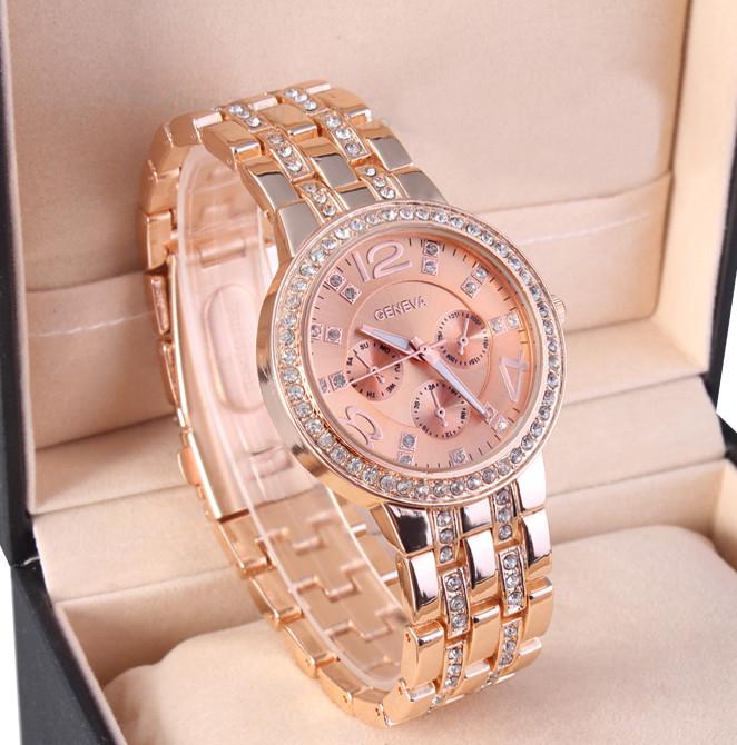 Rose Gold Rhinestone Watch - 80% Off – Sugar & Cotton