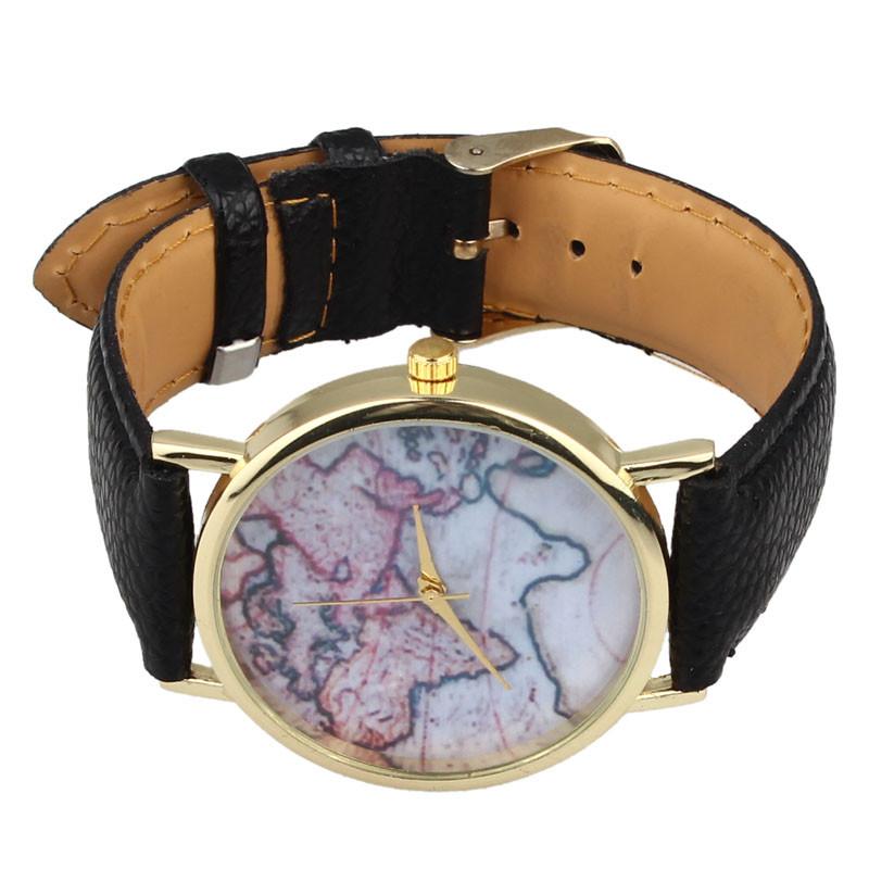 Vintage Wanderlust Map Watch – Sugar & Cotton