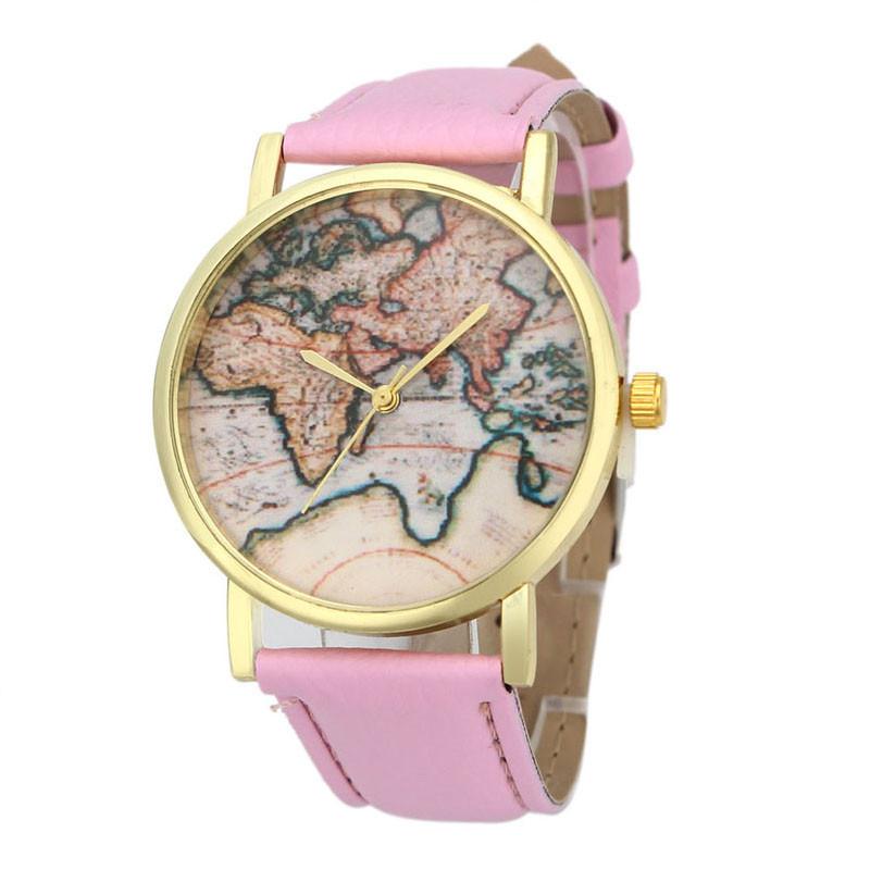 Vintage Wanderlust Map Watch – Sugar & Cotton