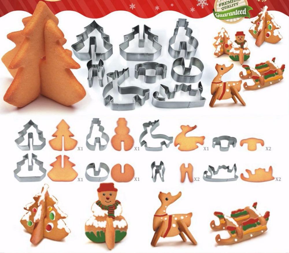3D Christmas Gingerbread & Cookie Cutters – Sugar & Cotton