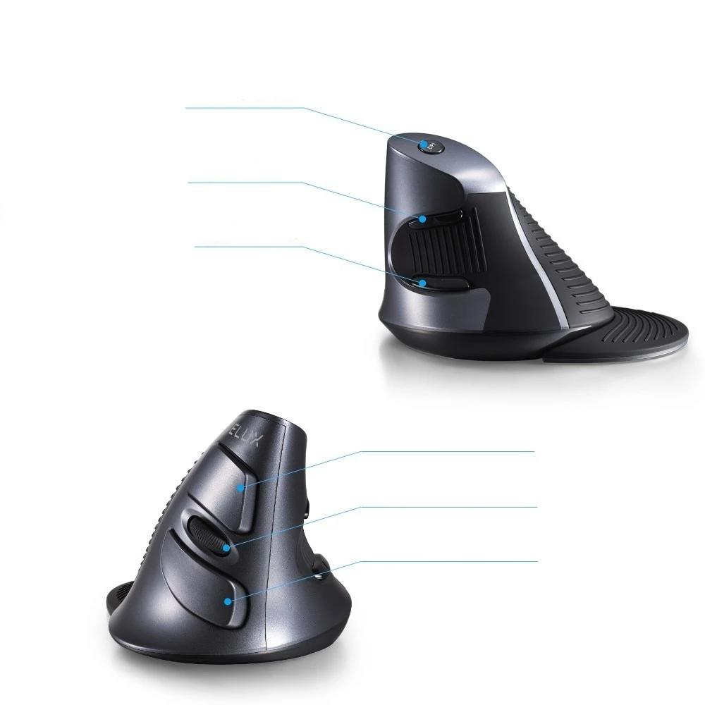 Ergonomic Vertical Wireless 6 Button Mouse – Sugar & Cotton